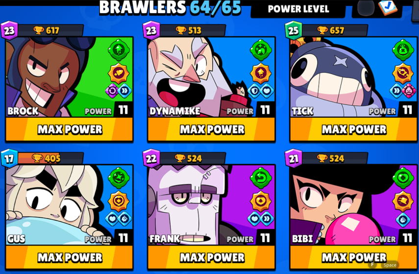 Android & iOS | Level 224 | 64 Brawlers | 33124 Trophies | 55 Skins ...