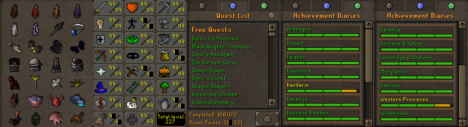 Maxed Main | Infernal Cape | Full Void | Barrows Gloves | Avernic ...